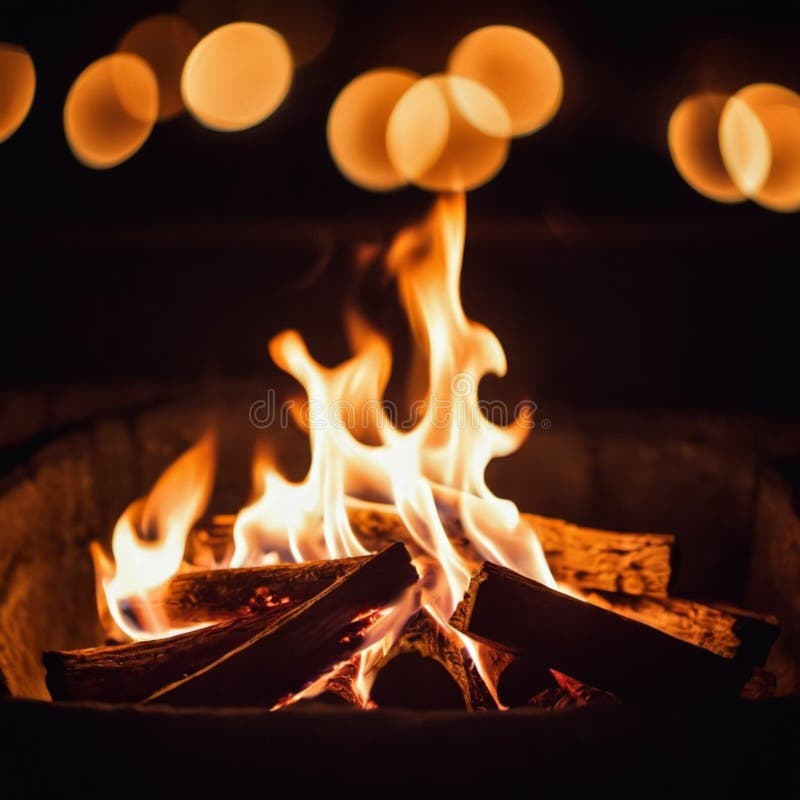 Dancing Flames. Tongues of Flame. Burning Fire, Bonfire. Fire is ...