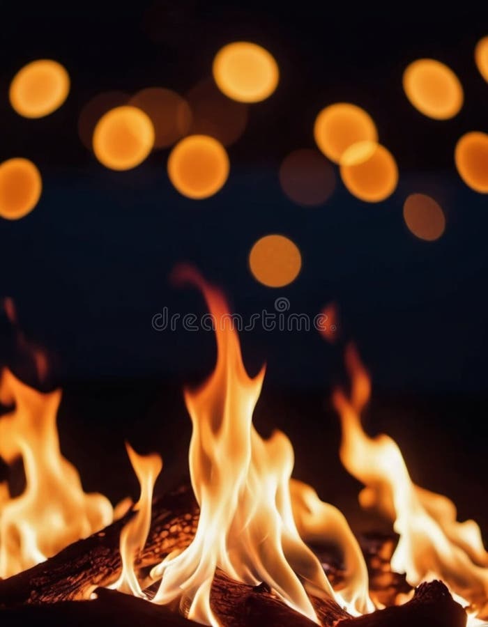 Dancing Flames. Tongues of Flame. Burning Fire, Bonfire. Fire is ...