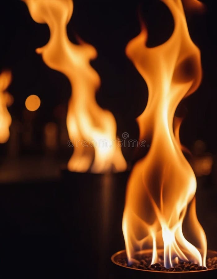 Dancing Flames. Tongues of Flame. Burning Fire, Bonfire. Fire is ...