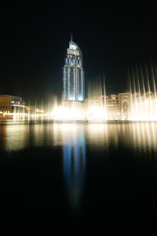 Dancing fountain editorial stock photo. Image of built - 14083223