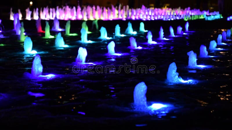 Dancing fountain stock video. Video of waves, shape, show - 56994507