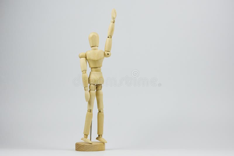 Dancing and Fun Concept, Wooden Figure Performing Dance Moves Stock ...