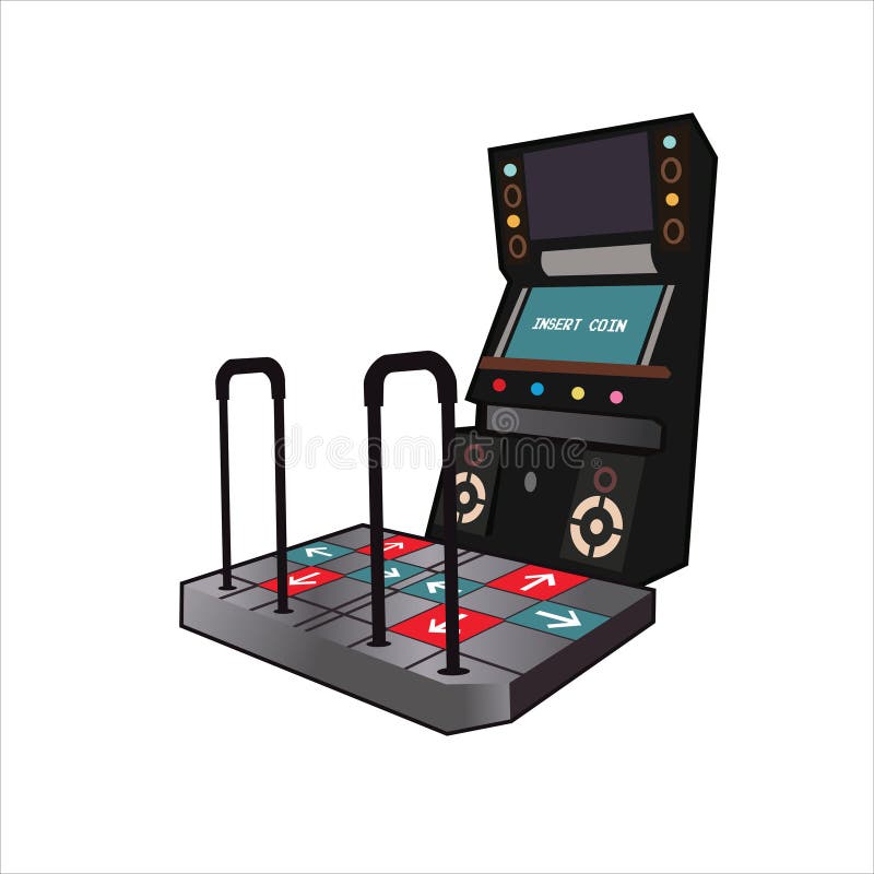 Dancing game console stock vector. Illustration of game - 158030373