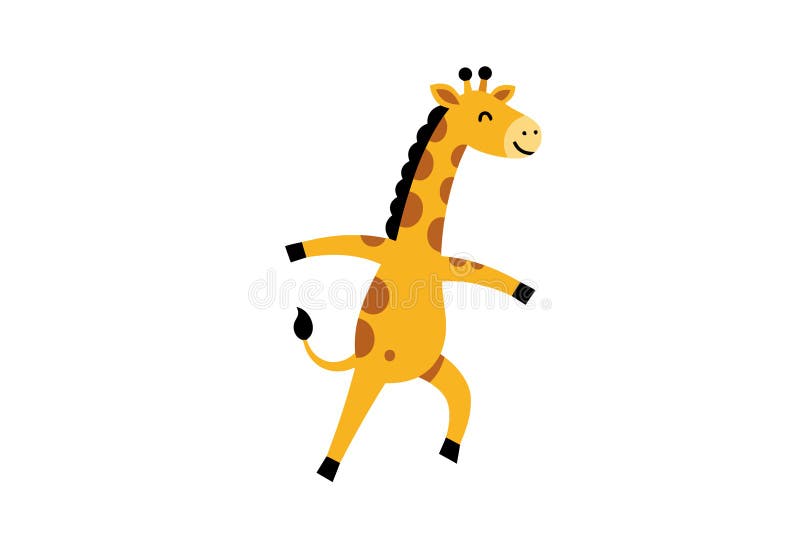 Dancing giraffe clipart. stock image. Illustration of playful - 361722293
