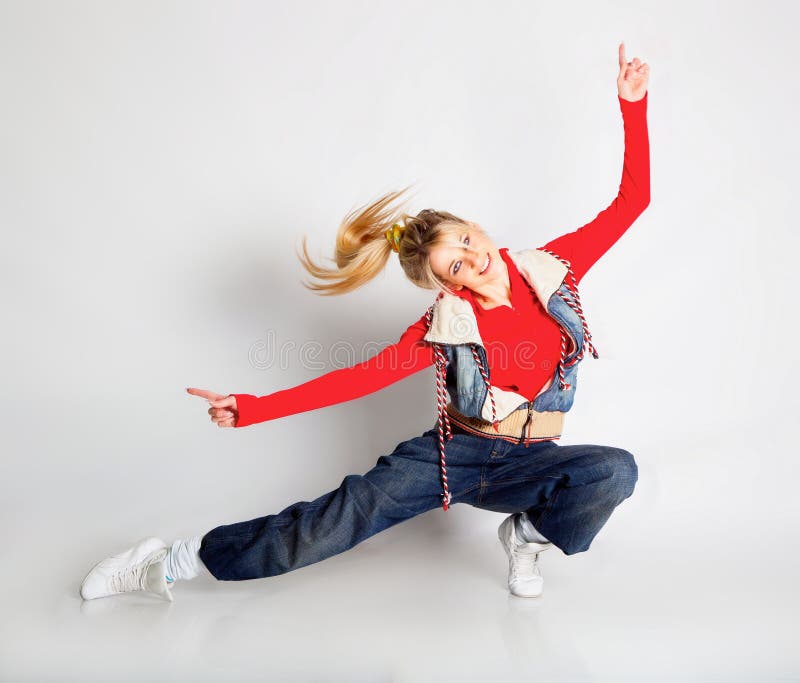 Dancing girl stock image. Image of breakdancer, leap - 23826699