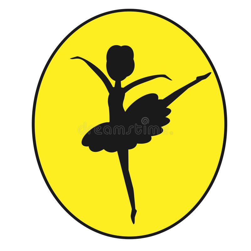A Dancing Girl is the Ballet-dancer Isolated on a Yellow Background ...