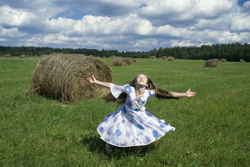 Dancing Girl IV stock image. Image of sunny, chamomile - 2993527