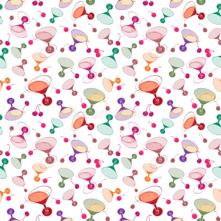 Dancing glasses seamless stock vector. Illustration of fizz - 22266283