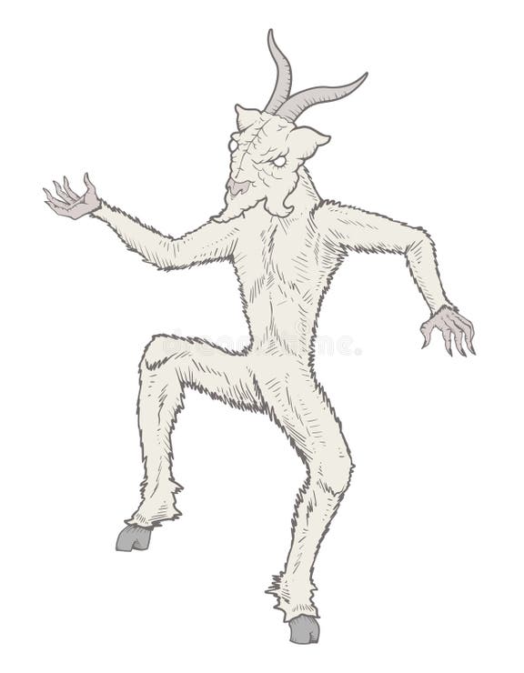 Dancing goat draw stock vector. Illustration of terror - 298422448
