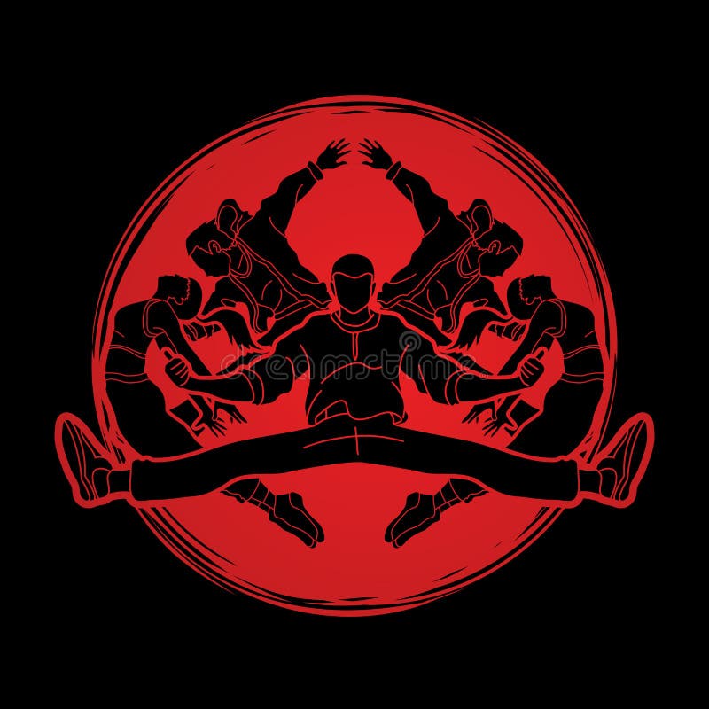 Group of People Dancing, Dancer Dance Together, Street Dance Graphic ...