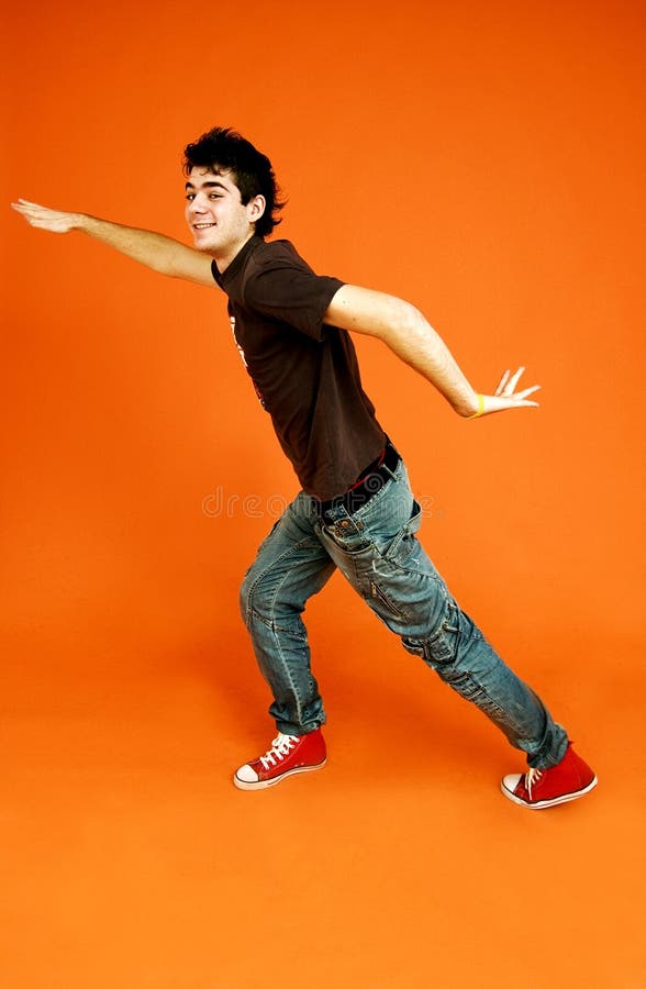 Dancing man stock image. Image of floating, music, excitable - 7084537