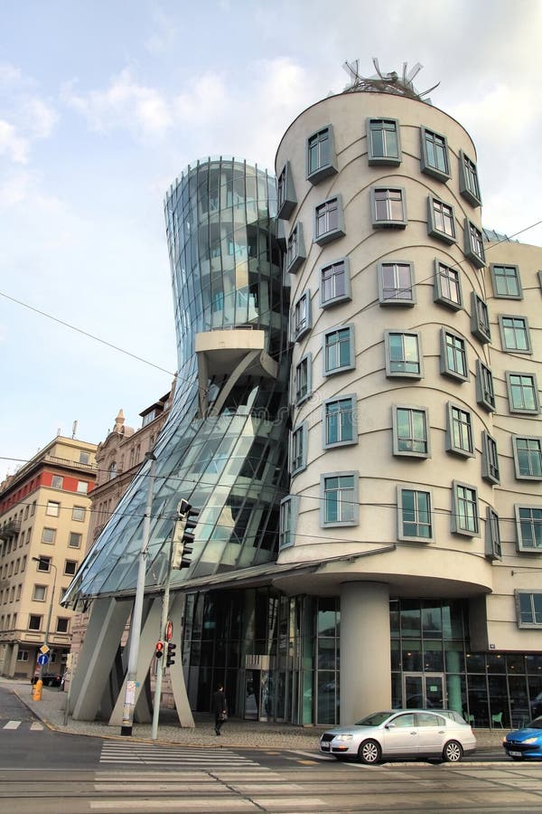 Dancing house editorial stock photo. Image of blue, modern - 7548423