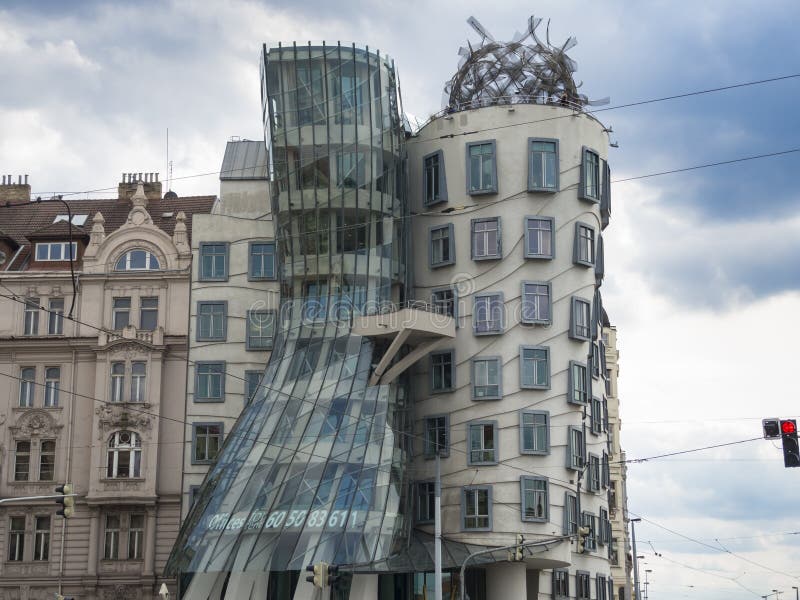 Dancing house prague editorial stock image. Image of industrial - 183040379