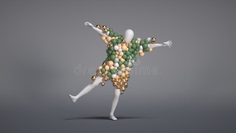 Dancing Human Made Out of Balloons. Balloon Dance, Inflatable Human ...