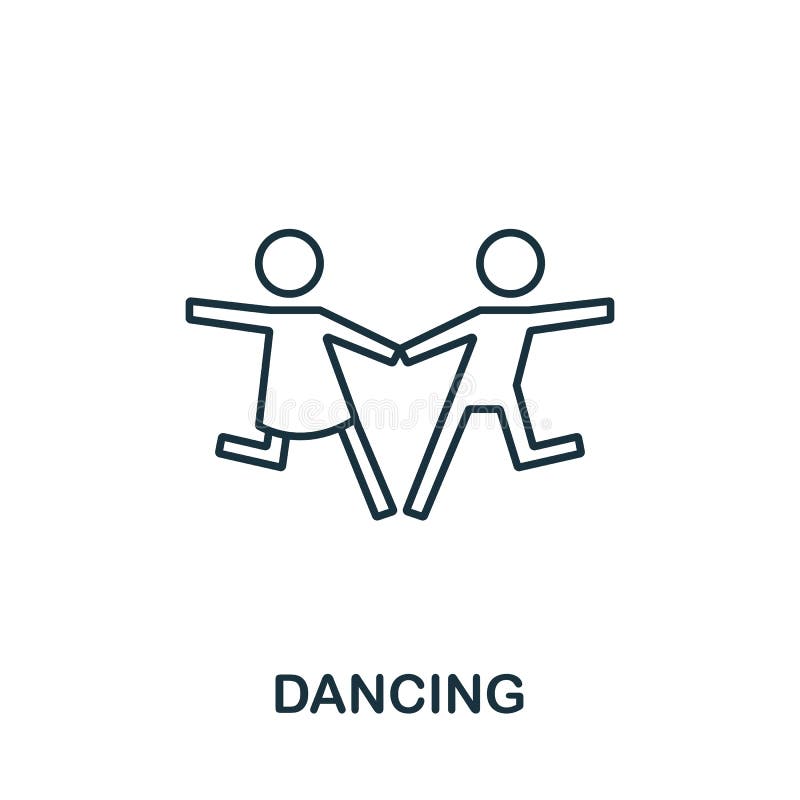 Dancing Icon from Hobbies Collection. Simple Line Element Dancing ...