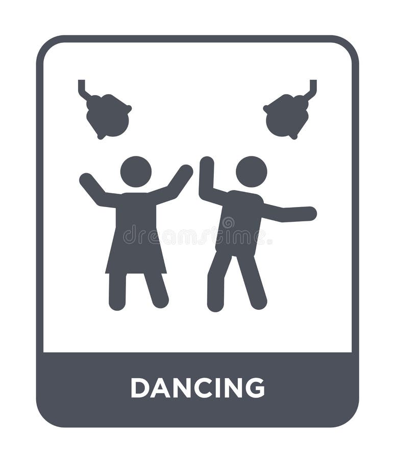 Dancing Icon in Trendy Design Style. Dancing Icon Isolated on White ...
