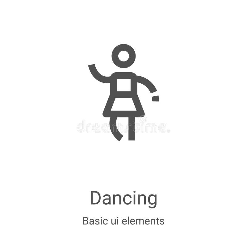 Dancing Icon Vector from Basic Ui Elements Collection. Thin Line ...
