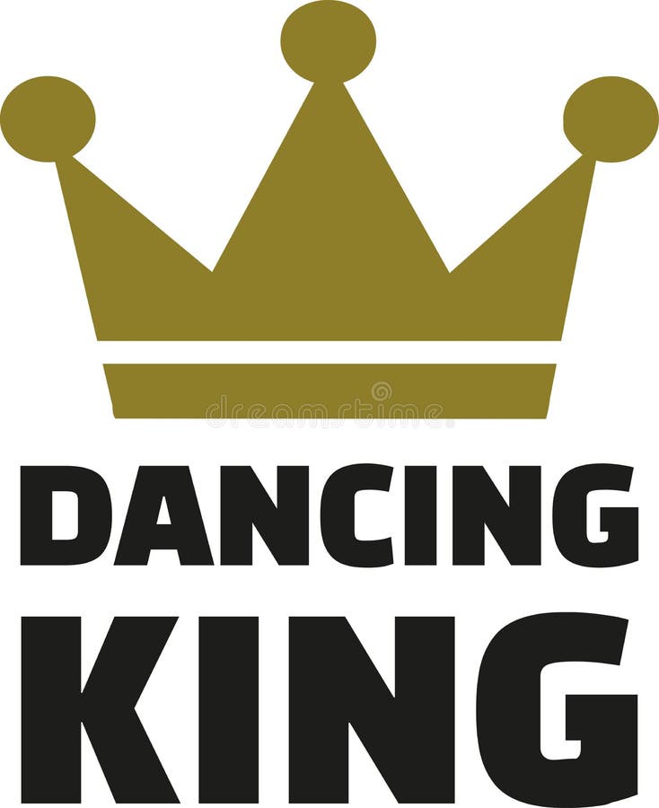 Dancing king stock vector. Illustration of graphic, symbol - 85848670