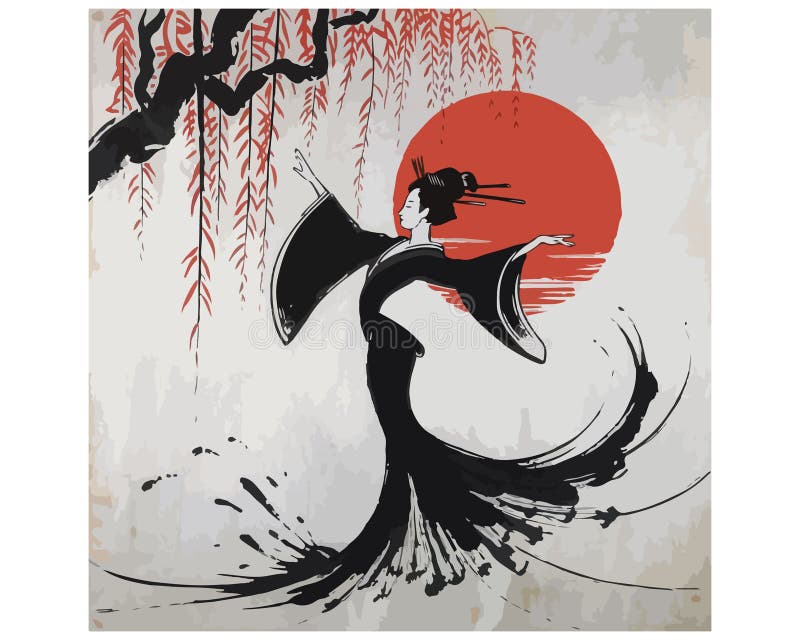 Dancing lady stock illustration. Illustration of bird - 333185080