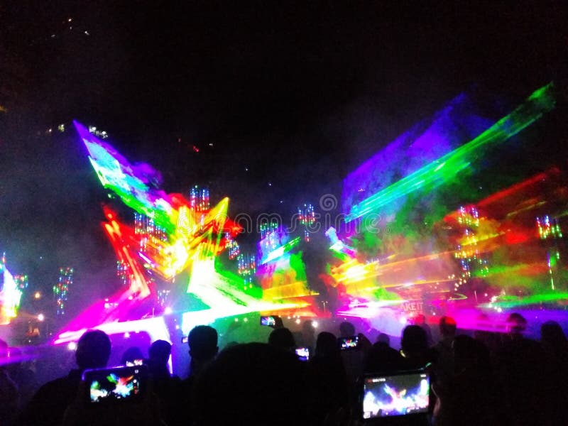 Dancing lights stock image. Image of light, night, gardens - 97011519