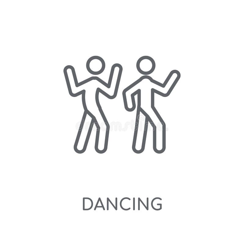 Dancing Linear Icon. Modern Outline Dancing Logo Concept on Whit Stock ...
