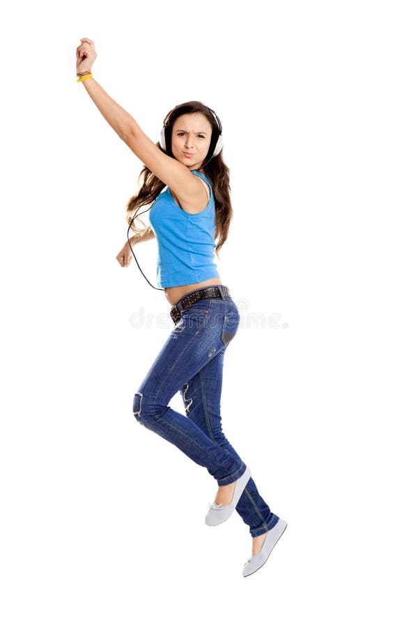 Dancing and Listen Music stock image. Image of girl, beautiful - 13465771