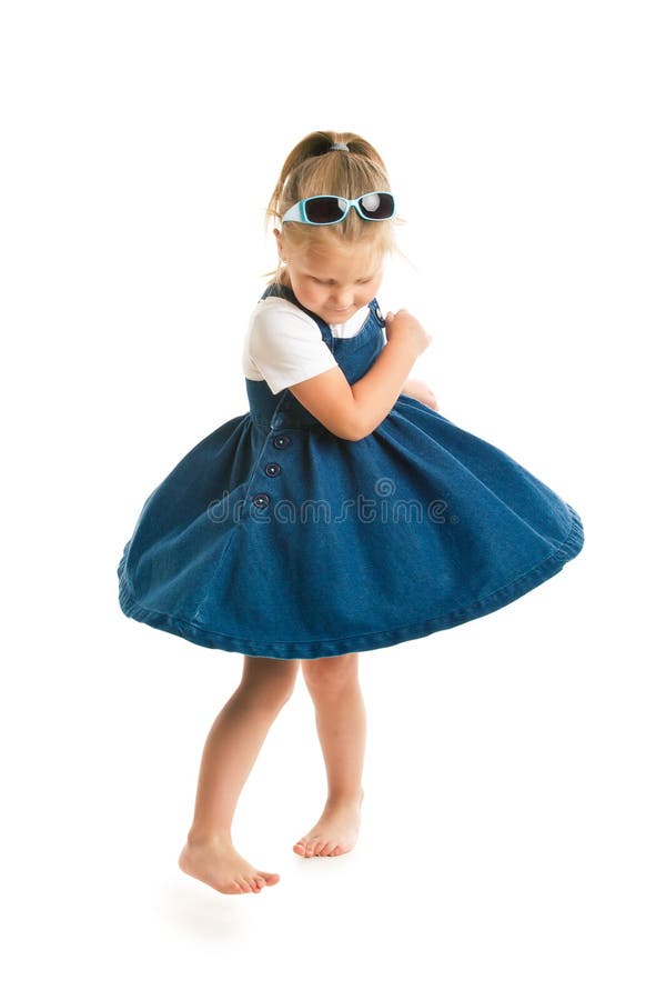 Dancing little girl stock image. Image of cute, happiness - 41918881