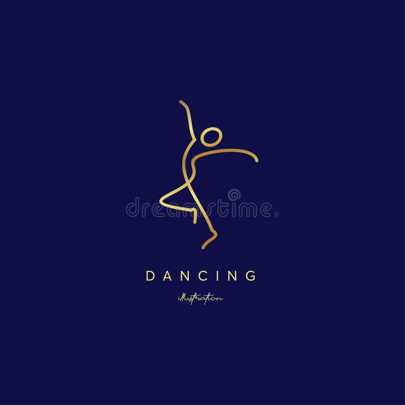 Dancing logo design vector stock vector. Illustration of creative ...