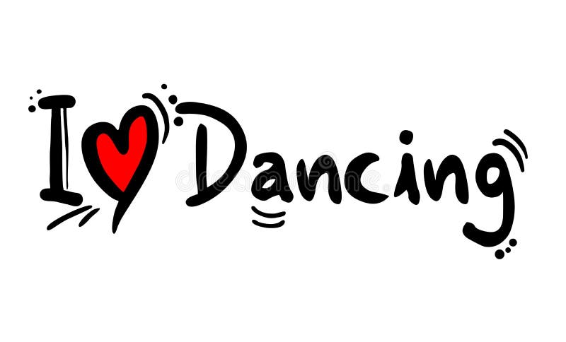 Dancing is Love Hand Drawn Vector Illustration in Cartoon Doodle Style ...
