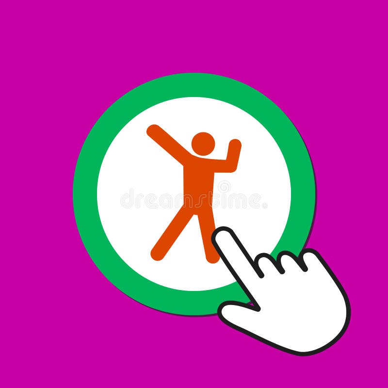 Dancing Male Icon. Happy, Joy Concept Stock Vector - Illustration of ...