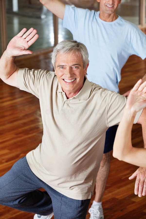 Dancing Man In Fitness Center Stock Photo - Image of retiree, citizens ...