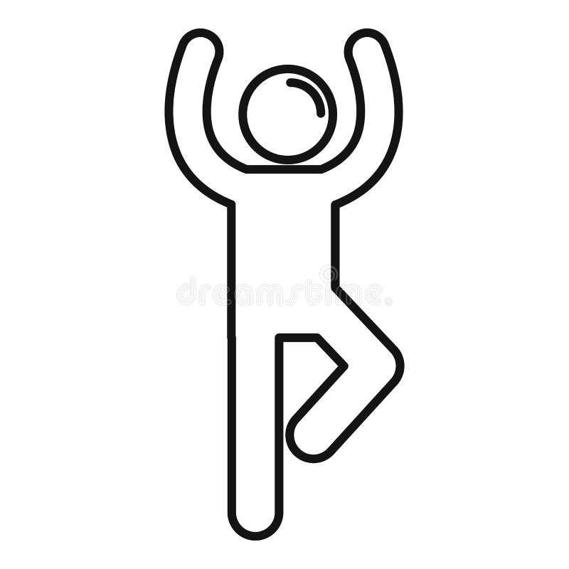 Dancing Man Icon, Outline Style Stock Vector - Illustration of icon ...