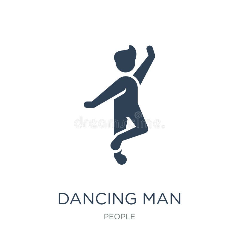 Dancing Man Icon in Trendy Design Style. Dancing Man Icon Isolated on ...