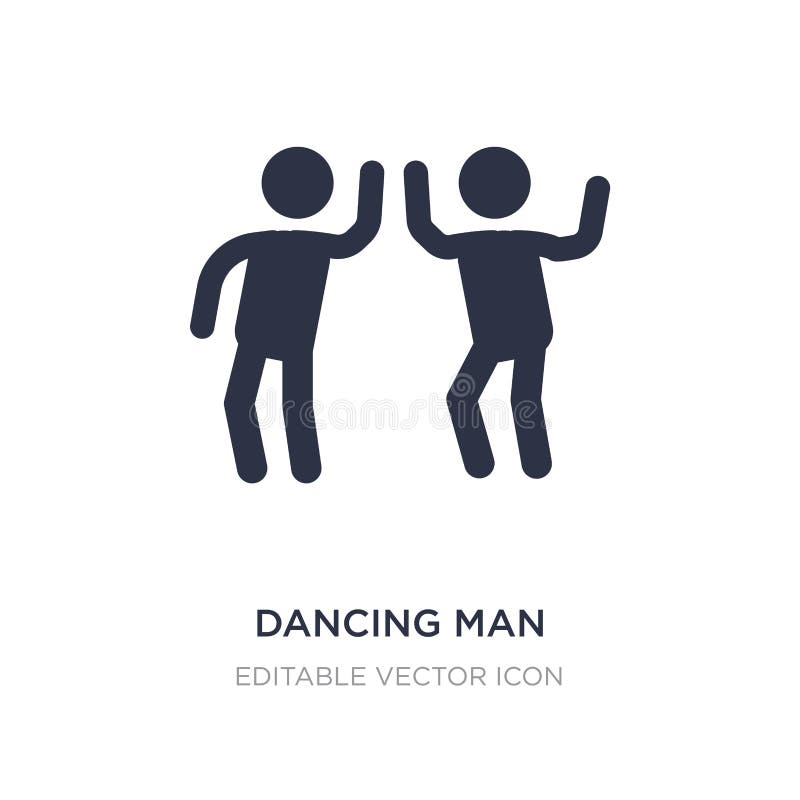 Stick Man Dancing Icon in Different Style Vector Illustration. Two ...