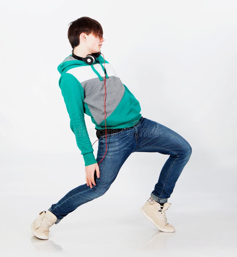 Dancing man in studio stock photo. Image of happy, dancer - 63153164