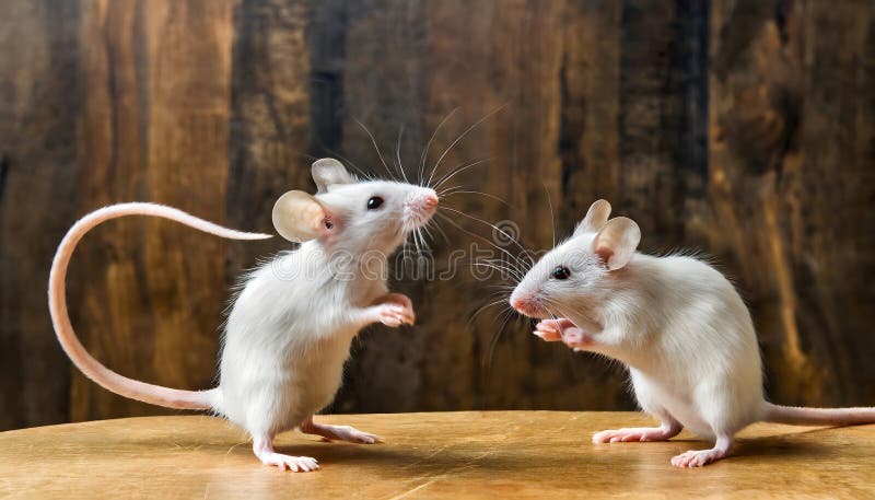 Dancing mice on the table stock illustration. Illustration of table ...