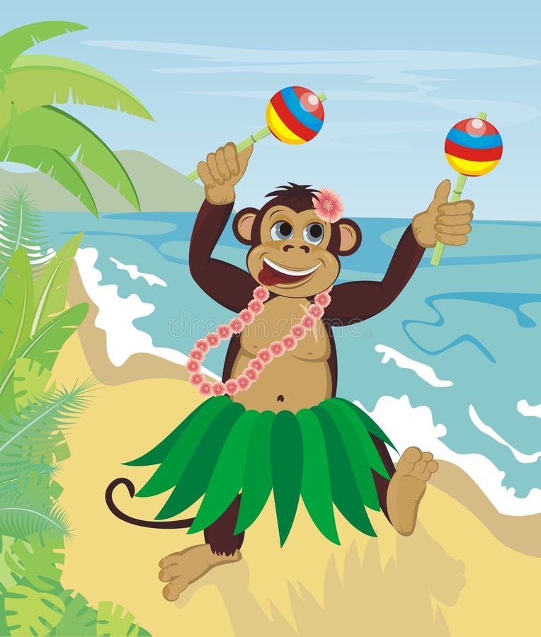 Dancing monkey stock illustration. Illustration of chimp - 22566471