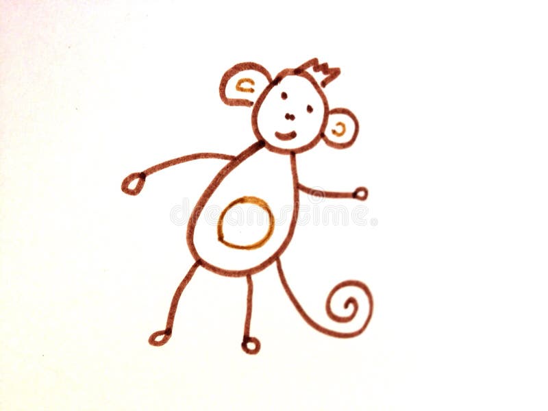 Dancing monkey stock illustration. Illustration of simple - 62022309