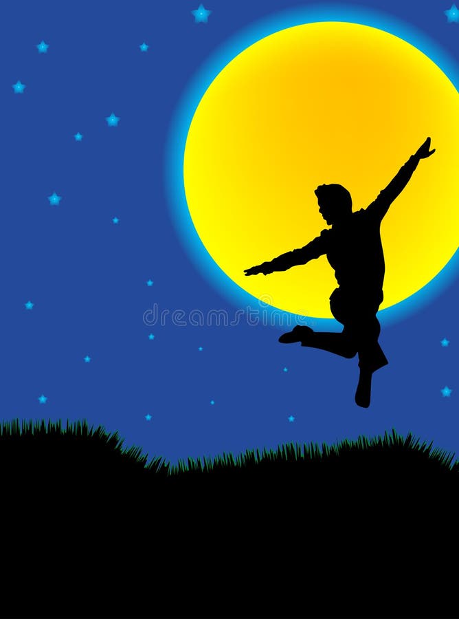 Dancing in the Moonlight stock vector. Illustration of back - 2429426