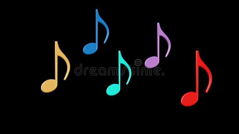 Dancing musical notes stock illustration. Illustration of entertainment ...