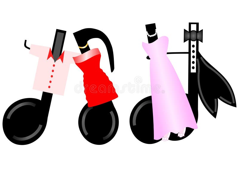 Dancing musical notes stock illustration. Illustration of entertainment ...