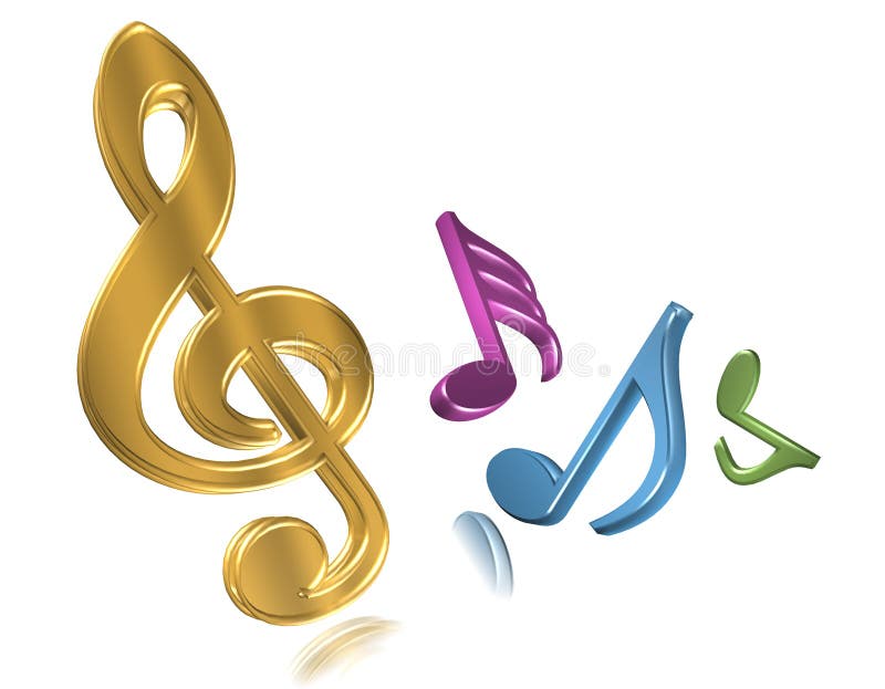 Dancing Musical Notes stock illustration. Illustration of music - 24364627