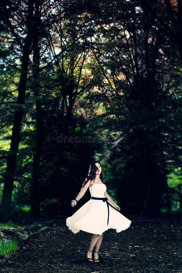 Dancing in the nature stock photo. Image of female, elegance - 21207468