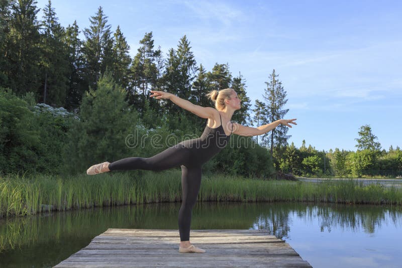 Dancing on a pear stock photo. Image of lake, active - 95507628