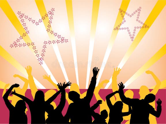 Dancing people stock vector. Illustration of crowd, people - 10602287