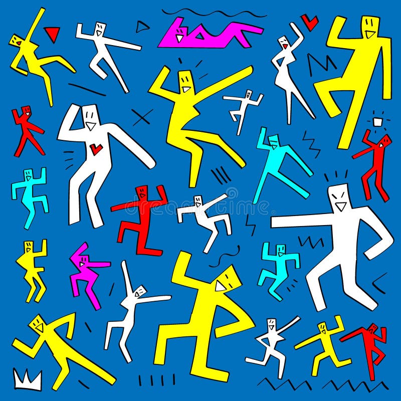 Dancing People Doodles Set,vector Design Elements Stock Vector ...