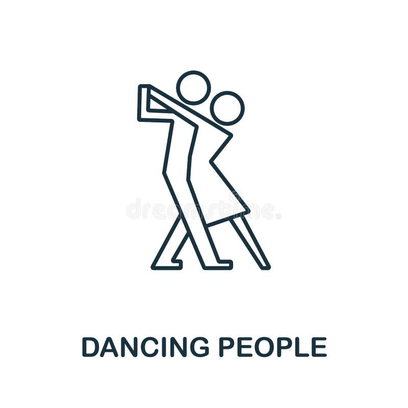 Dancing Icon from Hobbies Collection. Simple Line Element Dancing ...