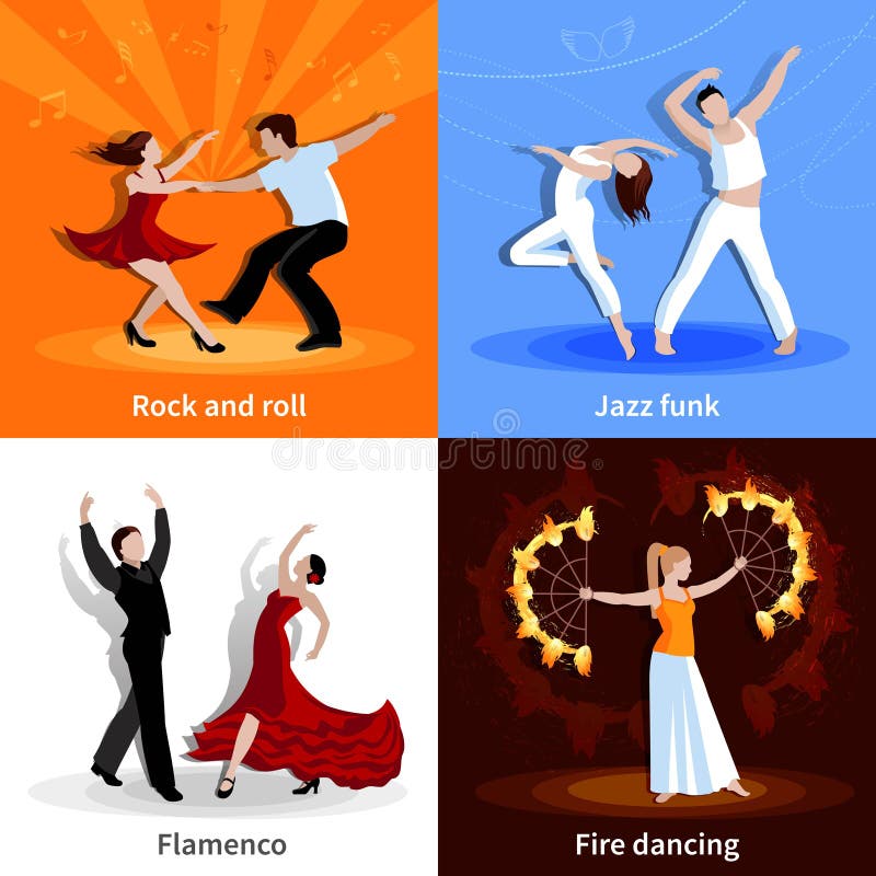 Dancing icons. stock vector. Illustration of available - 60573410