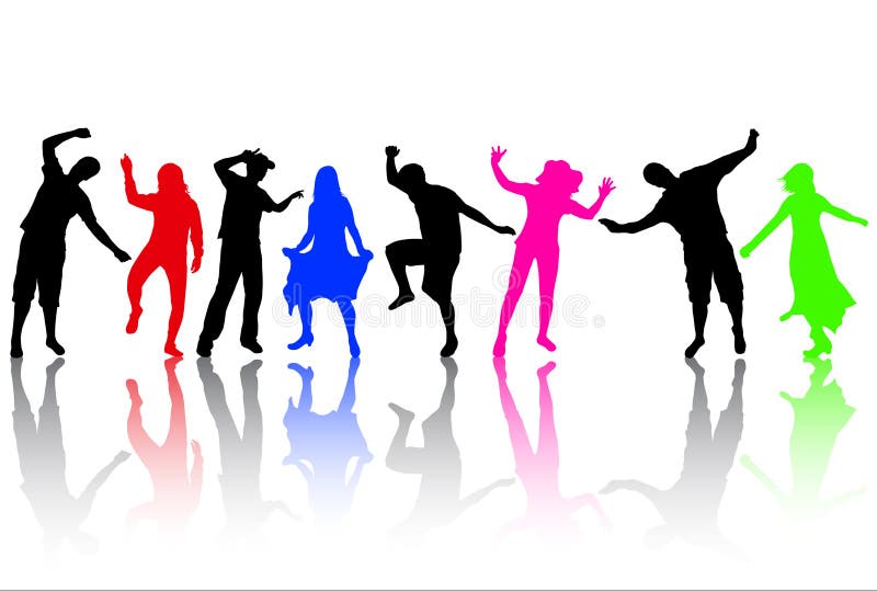 Dancing People Silhouettes Happy People Stock Illustrations – 2,143 ...