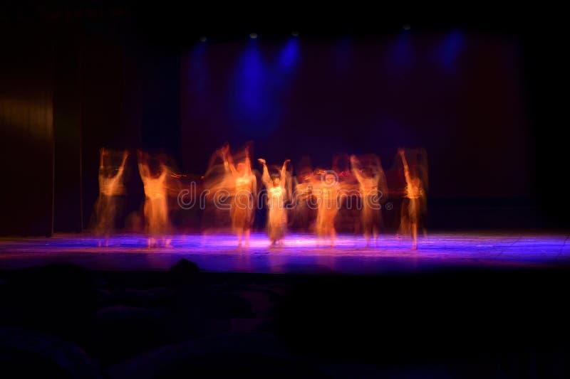Dancing Performance on Stage Stock Photo - Image of long, abstract ...